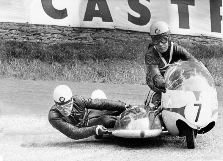 Max Duebel and Emil Hoemer head for sidecar victory in the 1965 TT ...