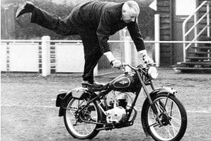 Classic archive: Long standing trick rider, 1952 | Classic Bike Hub