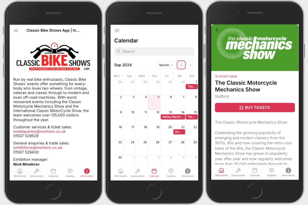 Your favourite classic bike shows are now in you pocket! | Classic Bike Hub